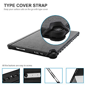 Youtec for Microsoft Surface Pro 7 Plus/Pro 7/Pro 6/Pro 5/Pro 4 Case, Surface Pro Protective Cover with Pen Holder+Hand Strap+Shoulder Strap Compatible with Type Cover for Surface Pro 7 Plus/7/6/5/4