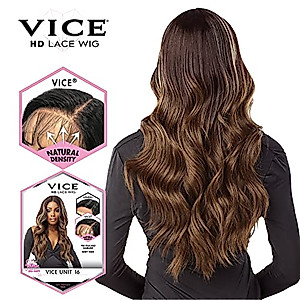 Sensationnel Vice lace front wigs - unit 16 5 inch Deep part synthetic preplucked hairline (BALAYAGEMOCHA)