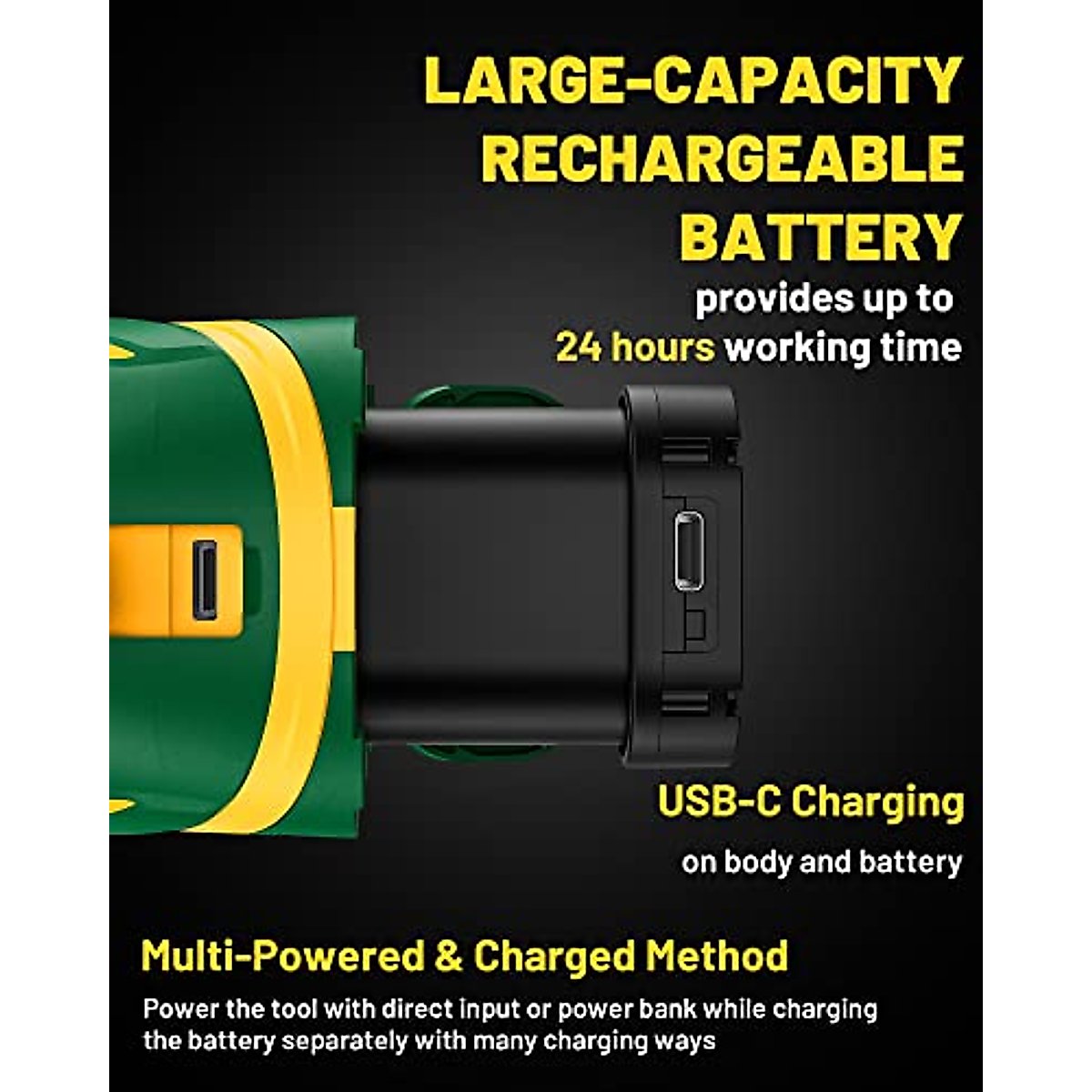 APEXFORGE X3 131ft Green Laser Level, Cross Line Laser with 2 Plumb Dots, 4500mAh Rechargeable Battery with Type-C Charging Port, Self-Leveling & Manual & Pulse Mode