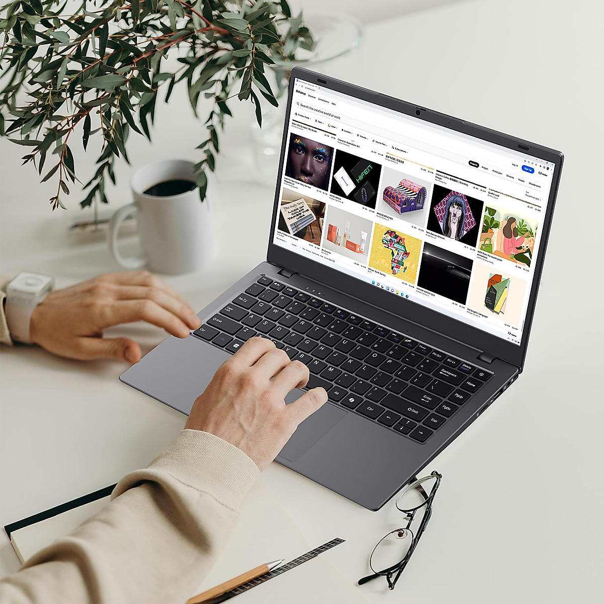 Coolby Laptop Computer, 14.1 inch Windows 11 Laptop with HD Display, 8GB RAM/128GB SSD, Intel N5095 Quad Core Notebook PC, Support 2.4G/5G Hz WiFi, BT,