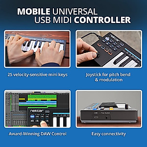 Nektar Impact GX Mini USB MIDI Controller, 25-Key