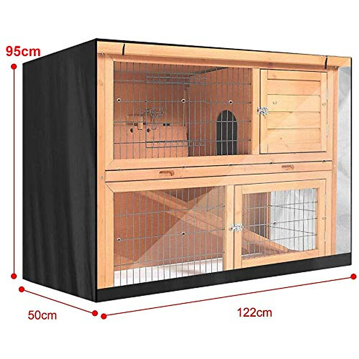 BUNNY BUSINESS Universal Double Hutch Cover, 48-Inch