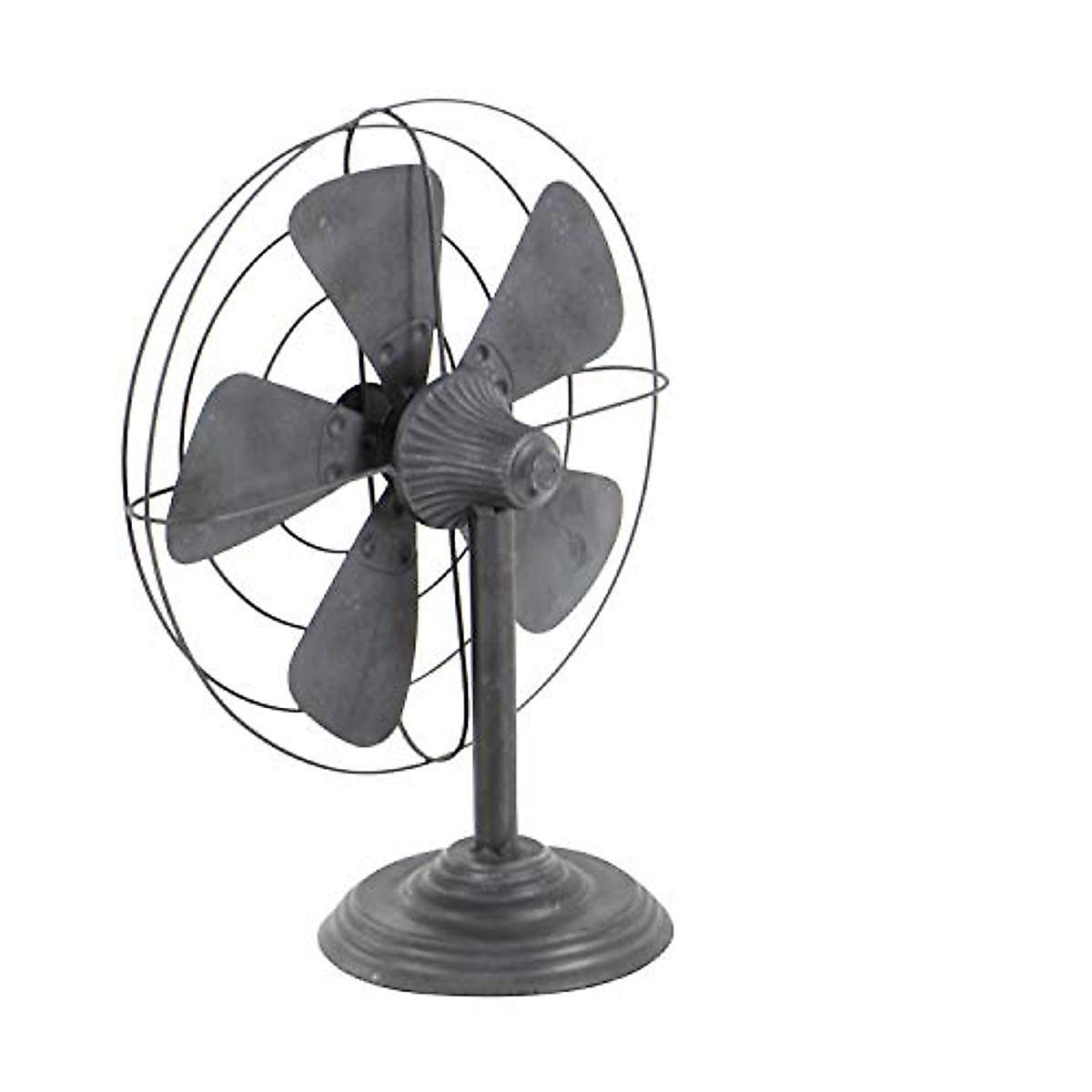 Deco 79 Metal Fan Sculpture, 15" x 8" x 18", Black