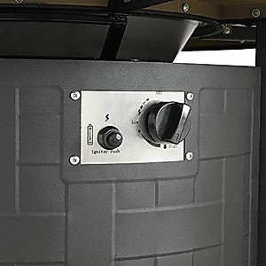 Top Space Propane Fire Pit Table Outdoor Gas Fire Pit Patio Fire Table CSA Certification 50,000 BTU Auto-Ignition, 42 Inch, Round, Bronze