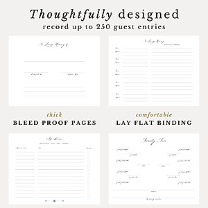 Funeral Guest Book - Elegant in Loving Memory Memorial Service Guest Book for Funeral with Matching Share A Memory Table Stand - 250 Guests Entries with Name & Address, Hardcover (Ivory)