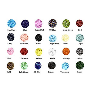 Mandala Crafts Glass Seed Beads for Jewelry Making - 9000 8/0 Seed Beads Small Beads Kit for Tiny Beads Jewelry Bracelet - 3mm Multicolor Seed Beads 8/0 Mini Pony Beads for Necklace
