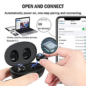 osdfono Wireless Bluetooth Headphones Wireless Earphones IPX7 Waterproof True Wireless Earbuds Sports Ear Buds in Ear with Microphone for iPhone Android Running Exercise Gym Outdoors Gaming