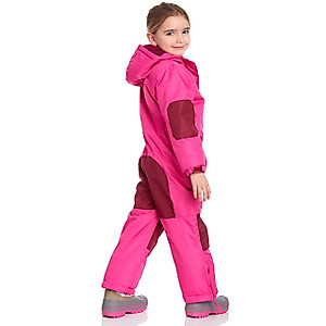 Wippette Baby Girls’ Snowsuit – Waterproof Insulated Fleece Lined Pram Snowmobile Ski Suit Coveralls (18M-6X), Size 5/6, Pink