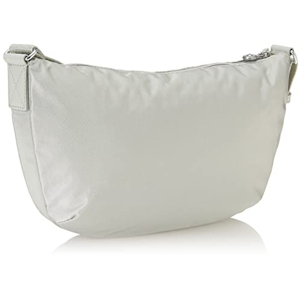 Kipling womens WomenÂ’s Anila Shoulder Bag, Elegant Nylon Purse, Adjustable Strap Crossbody Handbag, Dynamic Silver, 12.75 L x 8.75 H 1.25 D US