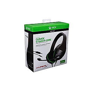 HyperX CloudX Stinger Core - Gaming Headset - Official Xbox Licensed Headset with Mic, Xbox One, PS4, PUBG, Fortnite, Crackdown, (HX-HSCSCX-BK) (Renewed)