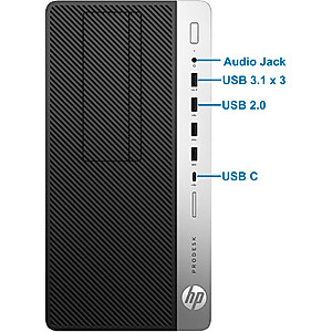 HP ProDesk 600 G3 Tower- i7-7700, 32GB Ram, 1TB SSD, AMD Radeon RX 460 2GB, DisplayPort, DVI, HDMI 4K Support, USB-Type-C, AC WI-FI, Bluetooth - Windows 10 Pro (Renewed)