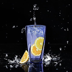 Alaiselit Unbreakable Plastic Cups Plastic Drinking Glasses Tumbler, Large Water Tumbler Set (Set Of 6, 25 Oz) Dishwasher Safe Highball Drinking Glasses. (New Blue)