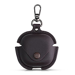 kwmobile Leatherette Case Compatible with Samsung Galaxy Buds 2 Pro/Buds 2 / Buds Live/Buds Pro - Headphones Protection Etui Cover - Dark Brown