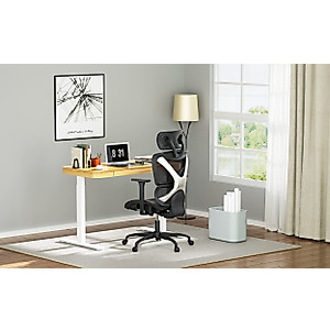 GABRYLLY Ergonomic Office Chair with Lumbar Support, Big and Tall Mesh Chairs with Adjustable 3D Arms, Headrest & Soft Seat, Large Desk Chair for Home Gaming,Black