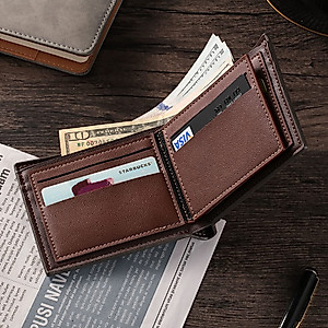 Lovejewelry Customized Wallets for Men Engraved Leather Photo Wallet for Dad Son (style 5)
