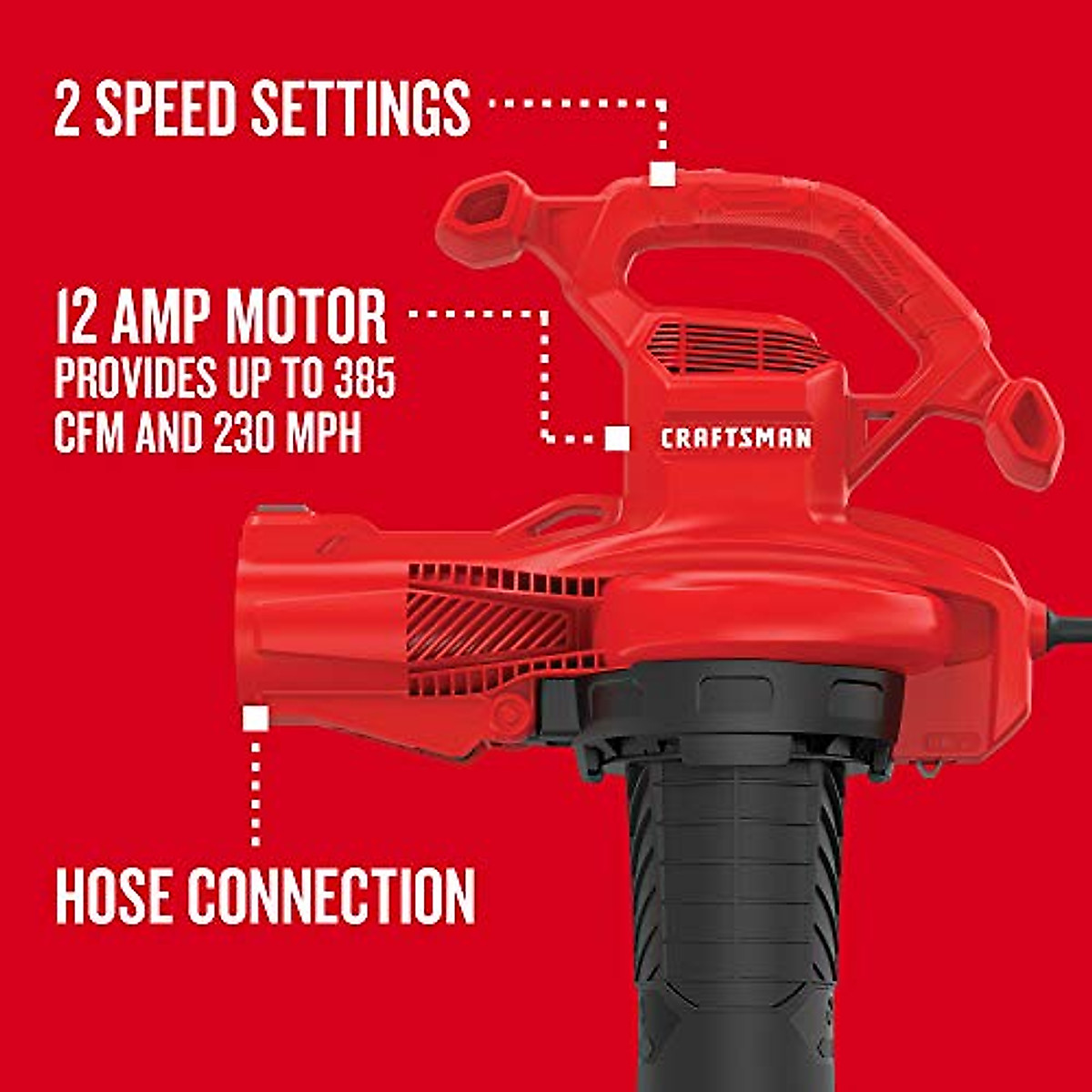 CRAFTSMAN Leaf Blower, Electric, 12-Amp (CMEBL700)