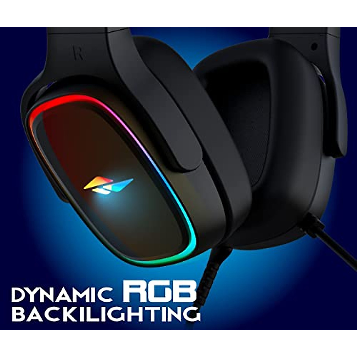 Rosewill Saros C150XS 7.1 Surround Sound USB Pro Gaming Headset, 50mm Full Spectrum Driver, Noise Reduction Microphone, Convenient in-Line Controls, Dynamic RGB Backlighting, Software Configuration