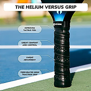 Helium Versus Pickleball Paddle Set of 2 - USAPA Certified - Graphite Fiberglass Surface, Lightweight Honeycomb Core - 2 Rackets, 4 Balls, 1 Sports Bag