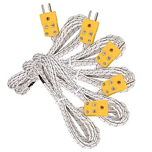 szzijia 5pcs 3M K Type Mini-Connector Thermocouple Temperature Probe Sensor Measure Range -50~700°C