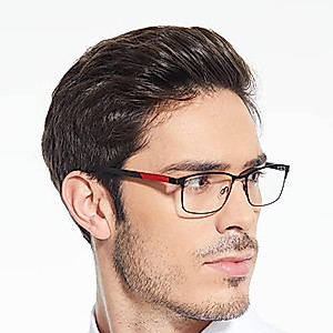 mrbobmslee 4 Pack Reading Glasses for Men, Blue Light Blocking Computer Readers, Anti UV Ray/Eye Strain/Glare, Metal Frame Eyeglasses with Pouches(175 Magnification Strength)