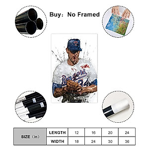 DIANSHANG Nolan Ryan Poster Baseball Portrait Art Canvas Bedroom Wall Decor Print Picture Office Dorm Room Decor Gifts Unframe:12x18inch(30x45cm)