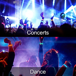 Amarlozn LED Light up Slap Wristband, Flashing Bracelets for Kids, Glow in The Dark Armband for Adults, Night Safety Toys for Walking Running Camping, Christmas New Year Party Supplies Gift 6 Pack