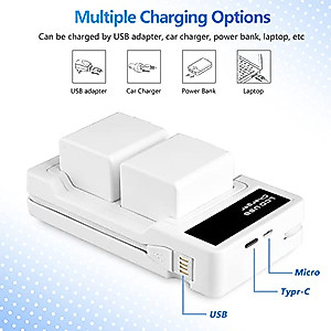 Batteries for Arlo Pro, Arlo Pro 2 (VMA4400), JESSPOW 2-Pack 2580mAh Li-ion Rechargeable Batteries with Charger Station, Battery Replacement ONLY for Arlo Pro/Pro 2 Camera