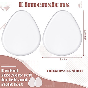 Bonuci 12 Pieces Metatarsal Pads Gel Ball of Foot Cushions Soft Pain Relief Forefoot Support Gel Foot Pads for Women Men Cushioning Plantar Fasciitis Neuroma(Clear)