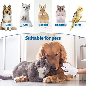 Nexnova™ Glove Wet Wipes for Pets Dogs and Cats, 5 pcs, Cleaning Deodorizing Bathing Hypoallergenic Grooming Unscented