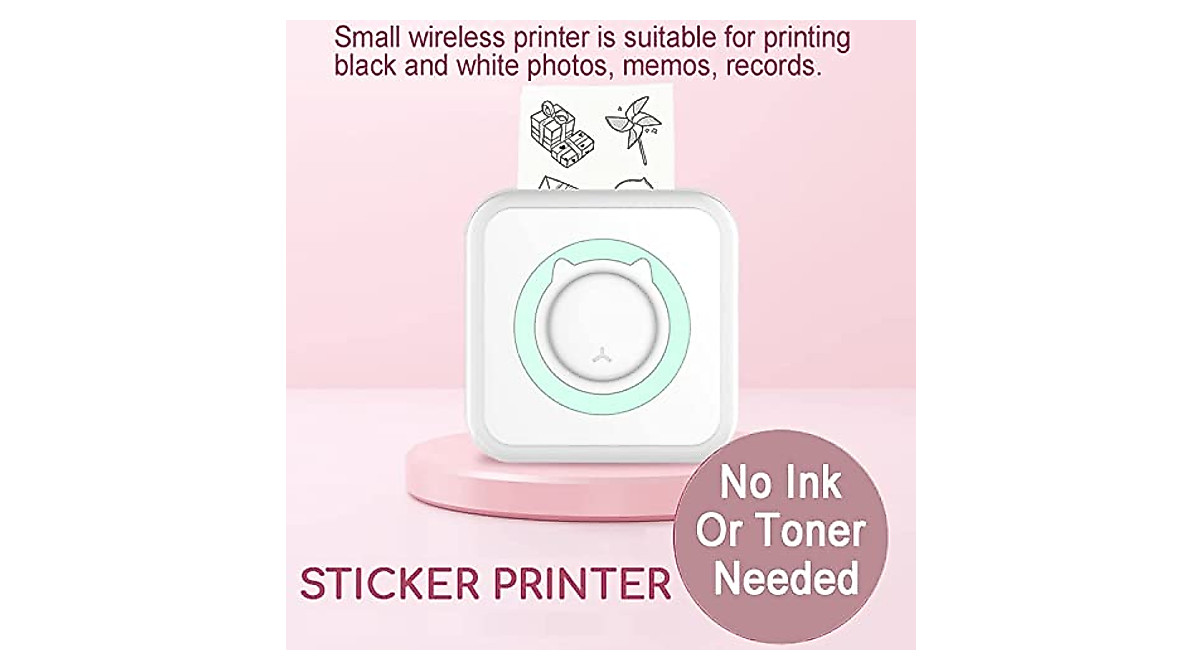 InstaProud Portable Inkless Sticker Printer - Mini & Wireless