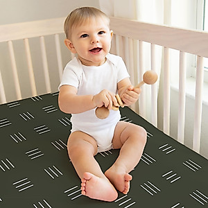 Sweet Jojo Designs Jungle Animals Boy Girl Gender Neutral Unisex Baby Fitted Crib Sheet Set Infant Newborn Nursery Toddler Bed Room Standard Mattress 2p Green Boho Wildlife Safari Animal Elephant