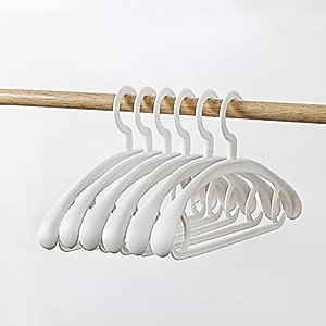 Plastic Clothes Hanger Household Traceless Clothes Hanging Clothes Rack Non Slip Clothes Support Adult Clothes Rack Storage Clothes Rack White