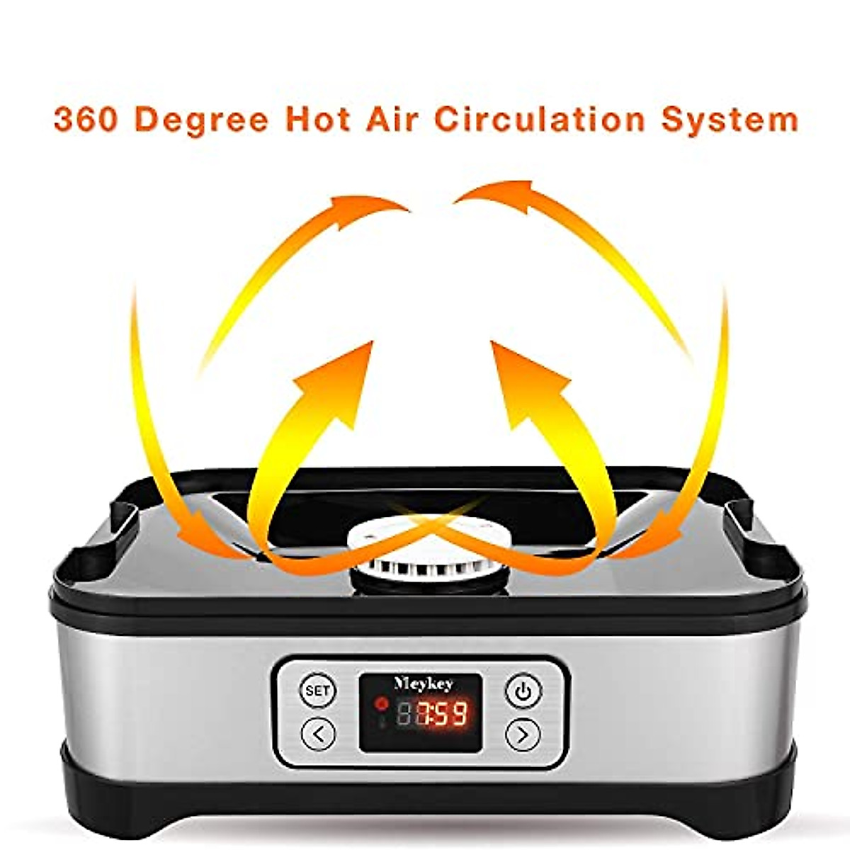 8 Trays Food Dehydrator Machine, Dehydrators for Food and Jerky, Food Dehydrator Machine with Fruit Roll Sheet for Meat, Herbs, Upgraded Digital Timer and Temperature Control | BPA Free | 400 Watts