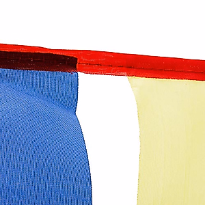 Blank Tibetan Prayer Flags, Traditional Design with 5 Element Colors (9.5 x 9.5 In, 25 Flags)
