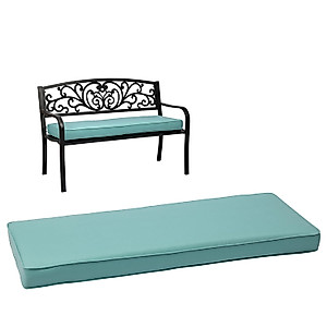 Aoodor Patio Bench Cushion Outdoor Olefin Fabric Slipcover Sponge Foam - Beige