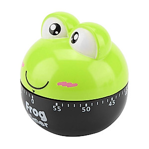 Kitchen Timer Cartoon Animal Shape Kitchen Timer Mechanical Counters Clock for Cooking Timing Tool (Green)