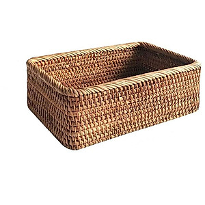 VIXPET Storage Basket Desktop Sundries Snacks Toy Storage Basket Household Rectangular Woven Storage Basket