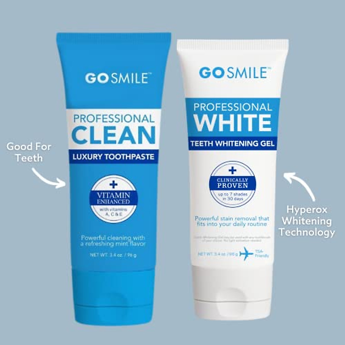 GO SMILE Sonic Pro Professional Blue Light Teeth Whitening System - Rechargeable Toothbrush, Dentist Recommended Luxury Enamel Whitening Toothpaste & Stain Removing Gel - No Tooth Sensitivity, White