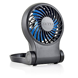 Treva 3.5 Inch Portable Desk Fan with USB Port - Small, Compact, Powerful Airflow, AC Adapter Included
