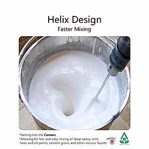 Bicafa 2packs 1 Gallon Paint Mixer for Drill Works with all 3/8 inch and Larger Drills, Resin Epoxy Mixer, Paint Mixer Drill Bit, Drill Mixer Attachment with Paddle Design Fits1 Gallon