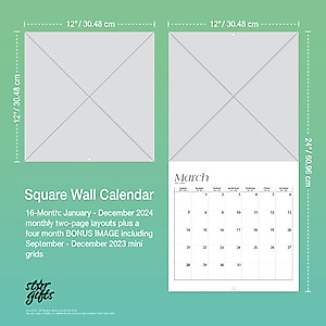The Simple Life | 2024 12 x 24 Inch Monthly Square Wall Calendar | Sticker Sheet | StarGifts | Inspiration Photography