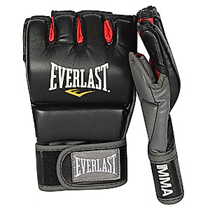 Everlast Train Advanced MMA 7-Ounce Grappling / Training Gloves (Black, Small/Medium)