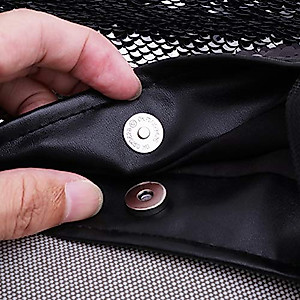 PartyKindom Travel Tote Bag Tote Bag Sequin Large Capacity Handbag Shoulder Bag Woman Shopping Bag- Black Versa Tote