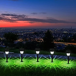 8 Pack Solar Lights Outdoor waterproof, Solar Powered Garden Lights, Bright LED Solar Pathway Lights, Auto On/Off landscape solar lights for Garden, Yard, Landscape, Patio, Driveway, Backyard, Walkway