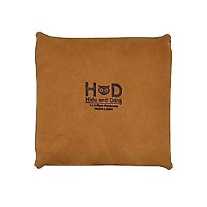 Hide & Drink, Jewelry Pouch, Mini Travel Size Box, Rings & Precious Articles Storage Organizer, Groom & Bridesmaid Wedding Gifts, Full Grain Leather, Handmade, Old Tobacco