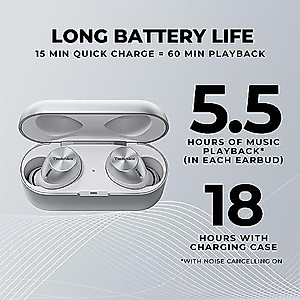 Technics HiFi True Wireless Multipoint Bluetooth Earbuds II, Active Noise Cancelling, 3 Device MultiPoint Connectivity, Impressive Call Quality, LDAC Compatible, EAH-AZ40M2-S (Silver)