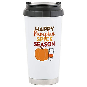 CafePress Pumpkin Spice Season Stainless Steel Travel Mug Stainless Steel Travel Mug, Insulated 20 oz. Coffee Tumbler