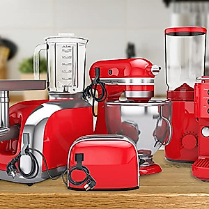 Cord Organizer for Appliances 24 PCS, Cable Manager Clamp for Small Kitchen Appliances, Used for Household and Pressure Cookers, Blenders, Coffee Machines, Toasters (Black, Gray)