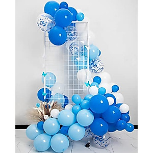 MOMOHOO Royal Blue Balloons 12+5 Inch 70Pcs Birthday Party Balloons, Premium Latex Balloons for Baby Shower Gender Reveal Balloons, Bridal Shower Graduation Balloons Wedding Party Helium Ballons