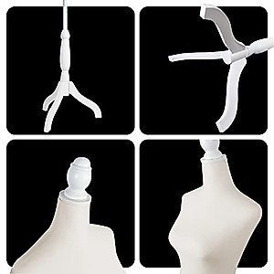 Beige Female Dress Form Mannequin with Pinnable Torso Body Adjustable Tripod Stand Dress Jewelry Display